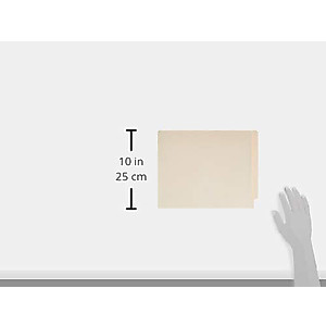 Smead End Tab File Folder, Shelf-Master Reinforced Straight-Cut Tab, Letter Size, Manila, 100 per Box (24110)