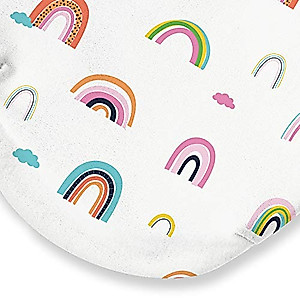 SwaddleMe Original Organic Swaddle 2-pk, 100% Organic Cotton Adjustable Baby Wrap, Small (0-3 Months, 7-14 lbs, up to 26"), Chasing Rainbows