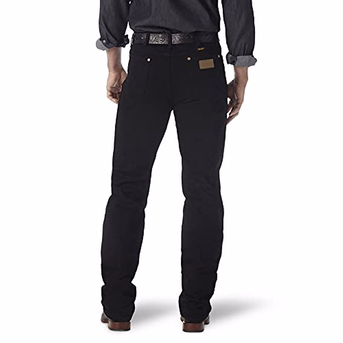 Wrangler Men's 0936 Cowboy Cut Slim Fit Jean, Shadow Black, 34W x 32L