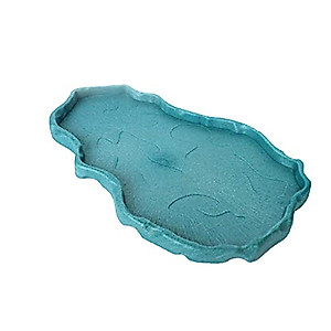OMEM Luminous Reptile Food Bowl,Large Water Dish,Terrarium Bowls, Tortoise Bowl (Sky Blue)