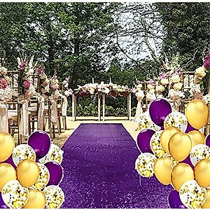 Graduation Party Decorations Purple Gold NYU 2023 Purple Gold Balloons Birthday Party Decorations Women Purple Gold/Class of 2023 Graduation Party Supplies/ISU Balloons 45pcs Wedding