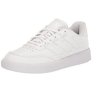 adidas Men's CourtBlock Sneaker, White/White/White, 10.5