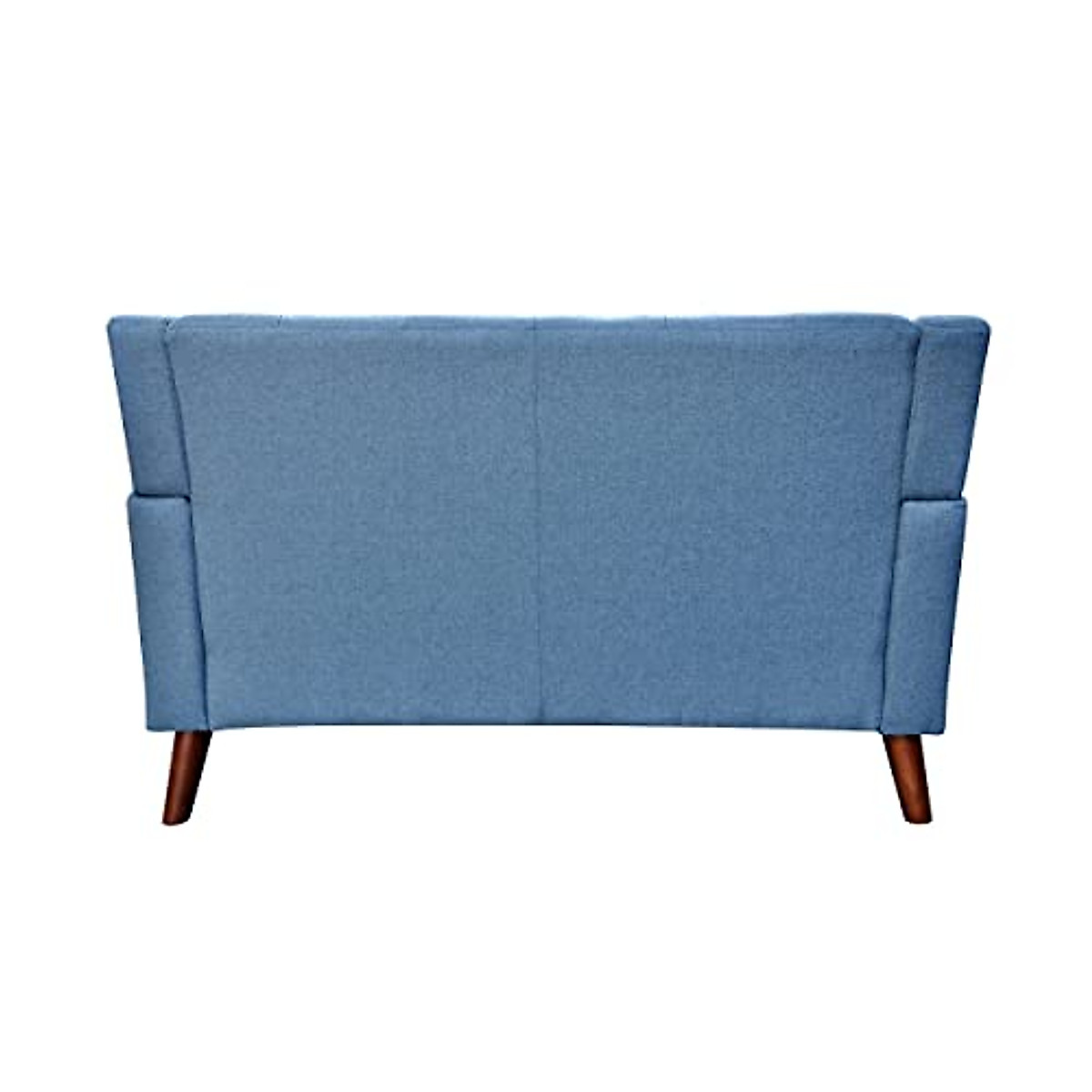 GDFStudio Christopher Knight Home Alisa Mid Century Modern Fabric Loveseat, Blue
