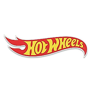 Open Road Brands Mattel Hot Wheels Flame Logo Metal Sign - Large Hot Wheels Sign for Kids' Bedroom, Man Cave or Garage