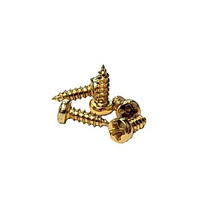 100pc. #2 x 1/4" Gold Phillips Round-Head Wood Screws