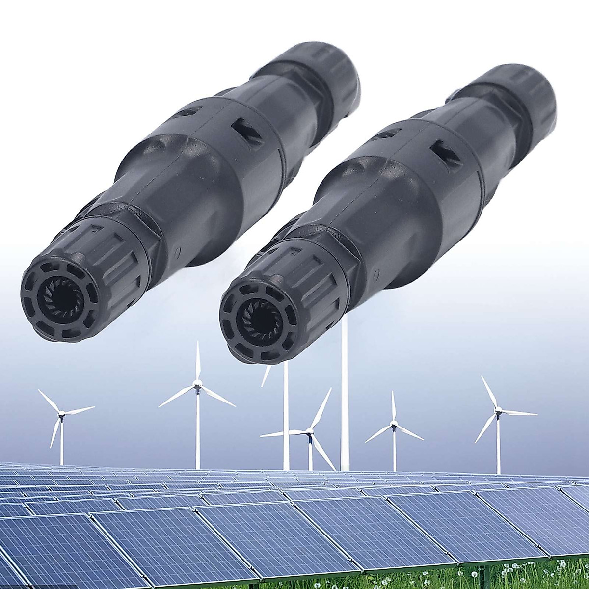 2Sets 1500V Solar PV Connectors IP68 Waterproof Anti Solar Built in Connector for Solar Panel Connection 15A