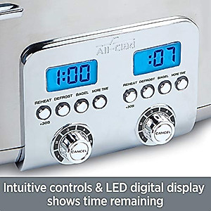 All-Clad TJ824D51 Stainless Steel Digital Toaster with Extra Wide Slot, 4-Slice, Silver