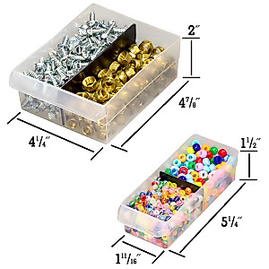 Akro Mils 10744 44-Drawer Hardware and Craft Cabinet, Red and Gray