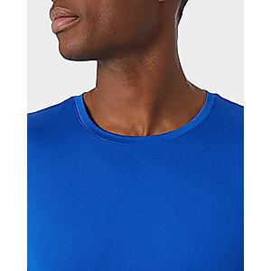 32 Degrees Mens 4 Pack Cool Crewneck T-Shirt | Anti-Odor | Quick Drying | 4-Way Stretch, 2 White/Berry/Blue, X-Large