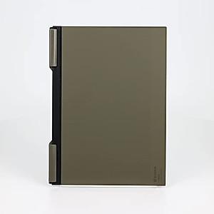Kokuyo Bizrack Clipnote Punchless, Clip Folder, Holds up to 25 Sheets, A4-S, Olive Green, Japan Import (NO-BRCN202DG)