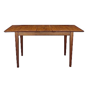 International Concepts Shaker Styled Leg Butterfly Extension Table, 48 to 60-Inch, Espresso