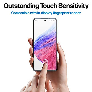 Power Theory Designed for Samsung Galaxy A53 5G Screen Protector Tempered Glass [9H Hardness], Easy Install Kit, 99% HD Bubble Free Clear, Case Friendly, Anti-Scratch, 2 Pack