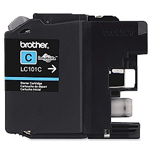 Brother LC101C, LC101C INK, 300 PAGE-YIELD, CYAN, 5 EA