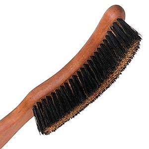 Redecker Natural Pig Bristle/Bronze Wire Hat Brush with Oiled Pearwood Handle, 9-1/4-Inches