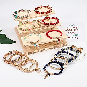 Twinfree 8 Sets Bohemian Stackable Bead Bracelets for Women Multilayered Bracelet Set Pendant Charm Stretch Bangles