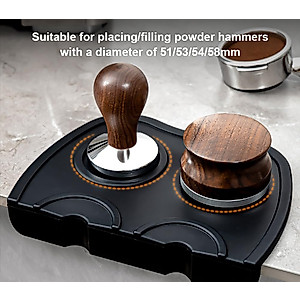 Espresso Tamping Mat Coffee Tamper - Coffee Tamper Mat for Espresso Machine Accessories, Food Safe Silicone Espresso Tamper Mat for Protect Counter (Large)