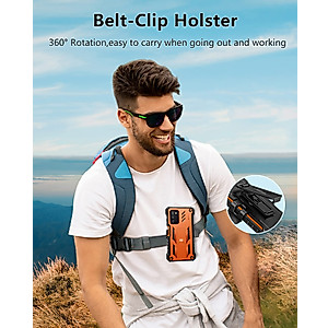 SOiOS for Samsung Galaxy A03s Case: Military Grade Drop Proof Protection Cell Phone Holster Cover | Heavy Duty Protective Rugged Cases with Kickstand | Durable Matte Textured Shockproof TPU Protector