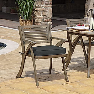 Arden Selections ProFoam Performance Outdoor Seat Cushion 19 x 20, Slate Grey