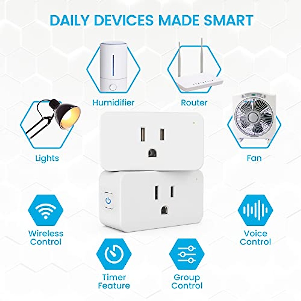 Vont Smart Plug [1 Pack] Alexa Smart Plugs, WiFi + Bluetooth, No Hub Required, Smart Home, Google Home & IFTTT, Voice Command, Timer & Schedules, Control Anywhere, Vacation Mode, ETL & FCC Certified