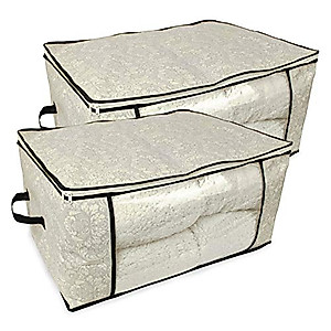 DII Breathable Closet Soft Storage Bag, Damask, Blanket Size