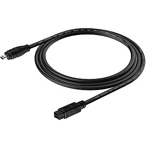 Yeworth 6FT Firewire High Speed IEEE 1394 Firewire 800 to Firewire 400 Cable, 1394B 800-400 IEEE 9 Pin Male to 4 Pin Male Cable for MacBook Pro, Mac Mini, iMac PC, Digital Cameras, SLR