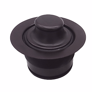 Westbrass A2105-12 3-1/2" EZ-Mount Brass Kitchen Sink Waste Disposal Drain Flange and Stopper, Oil Rubbed Bronze