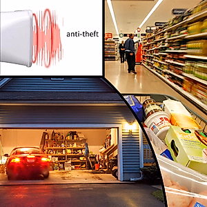 KLLsmDesign 30W Alarm Siren ,Dual Tone Outdoor Self Contained Electric Security Ring Siren with Bracket，6-12V DC 1.1Ah 130db 8 X 5.5 X 9 Inch for Car Home Doorbell Security Protection System,White