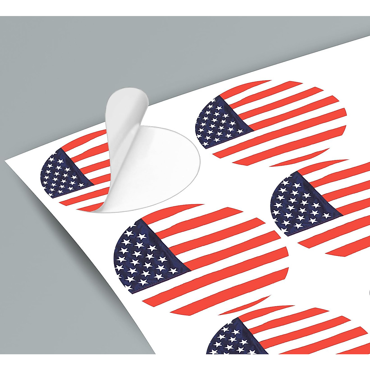 American Flag Envelope Seals - 1.2" Circle Stickers - 144 America USA Circle Stickers (Flag)