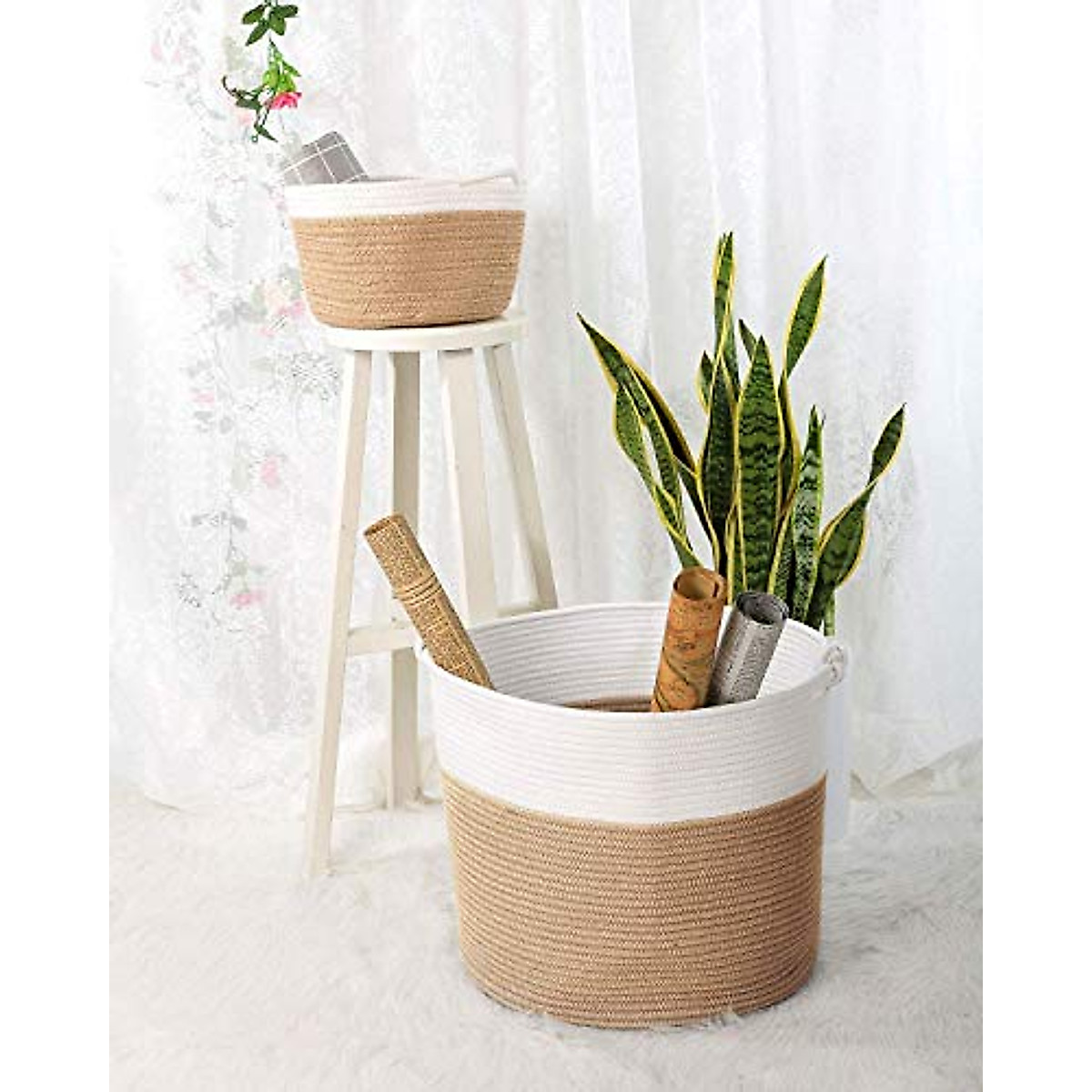 Goodpick Baby Laundry Basket Toy Storage Basket (Set of 2)