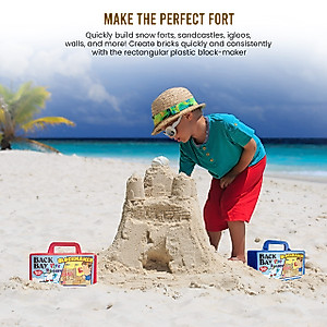 Back Bay Play Sand Castle Block Maker Beach Toys - Sand & Snow Molds Fort Building Sets for Kids - All Ages -Indoor/Outdoor Made in USA (Arctic Blue 2 Pack)