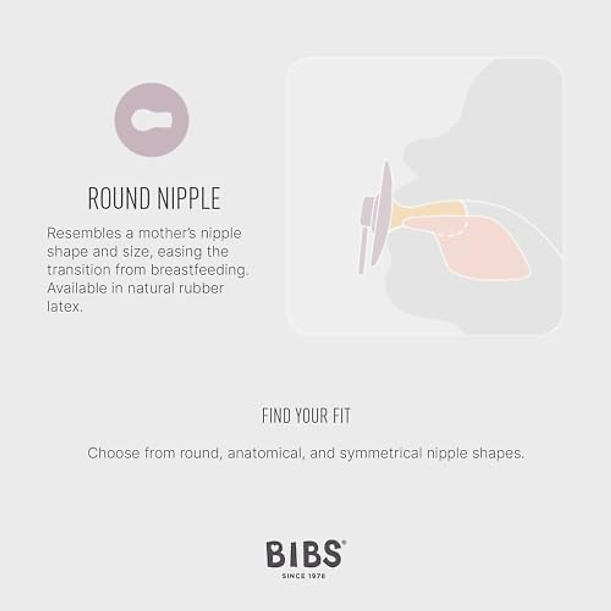 BIBS Pacifiers Colour Collection | Natural Rubber Baby Pacifier | Set of 2 BPA-Free Soothers | Made in Denmark | 6+ Months (Pack of 2) | Cloud