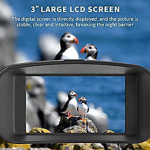 Fvtga Night Vision Goggles - 4K Night Vision Binoculars for Adults, 3'' Large Screen Binoculars can Save Photo and Video with 32GB Memory Card & Rechargeable Lithium Battery