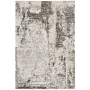 SAFAVIEH Valencia Collection Area Rug - 5' x 8', Light Sage & Grey, Boho Chic Distressed Design, Non-Shedding & Easy Care, Ideal for High Traffic Areas in Living Room, Bedroom (VAL534W)