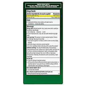 Excedrin Tension Headache Relief Caplets Without Aspirin for Head, Neck and Shoulder Pain Relief - 100 Count