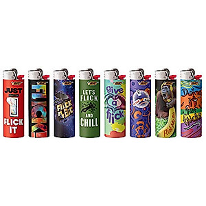 BIC Special Edition Flick My BIC Series Lighters, Set of 8 Lighters