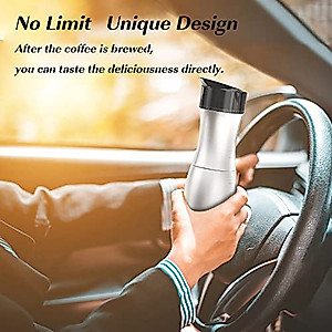 KreeySant Portable Coffee Maker 12V/24V Compact Espresso Machine for Driving Office Home, 3-in-1 Multi-Function Portable Espresso Maker with LED Screen Display Fast Heating