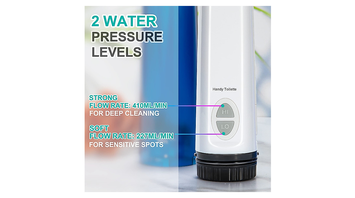 Portable Electric Bidet for Travel and Home Hygiene - Rechargeable Blue