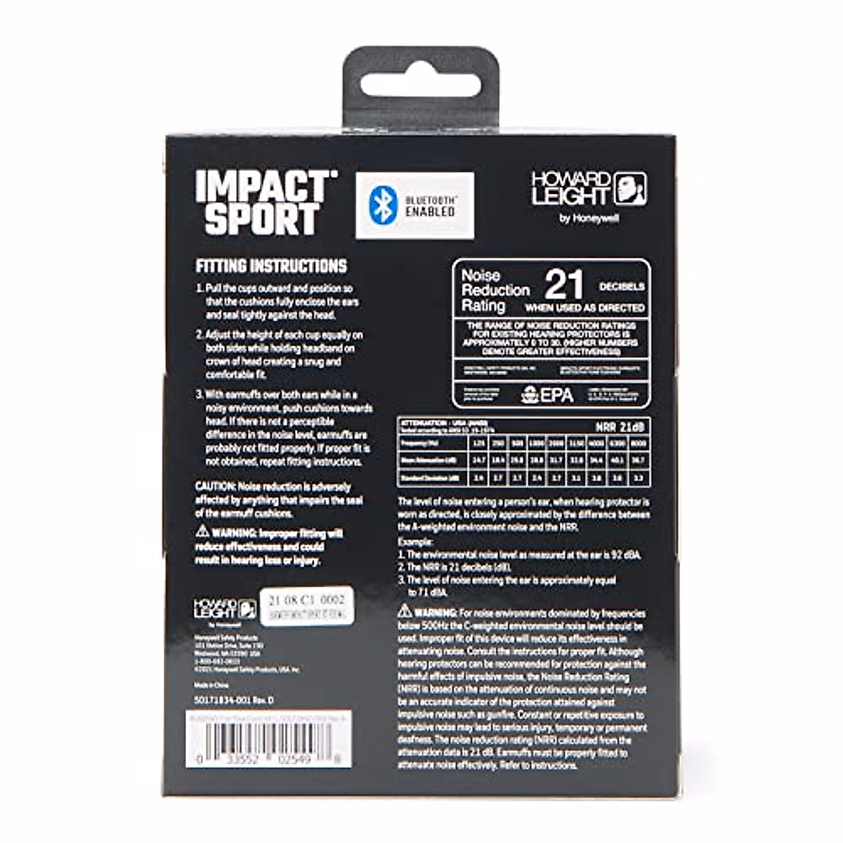 Howard Leight Honeywell Ademco Howard Leight Impact Sport with Bluetooth, Flat Dark Earth (R-02549)