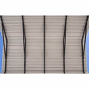 Arrow 14' x 20' x 14' 29-Gauge Metal RV Carport and Multi-Use Shelter for Large Vehicles- Eggshell