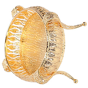 Fruit Tray, Food Dessert Storage Zinc Alloy Tray, Kitchens Food Tray Retro‑Style 8.4x6.4x4.2in for Daily Use Elegant Decorations