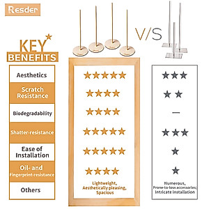 Donut Stand Wooden 4 Pack, Donut Holder, Donut Tower Stand, Doughnut Display Stand Set- Elegant Bagel Holder for Dessert Table, Wedding, Birthday,Baby Shower, Class Reunion,and Party Decor