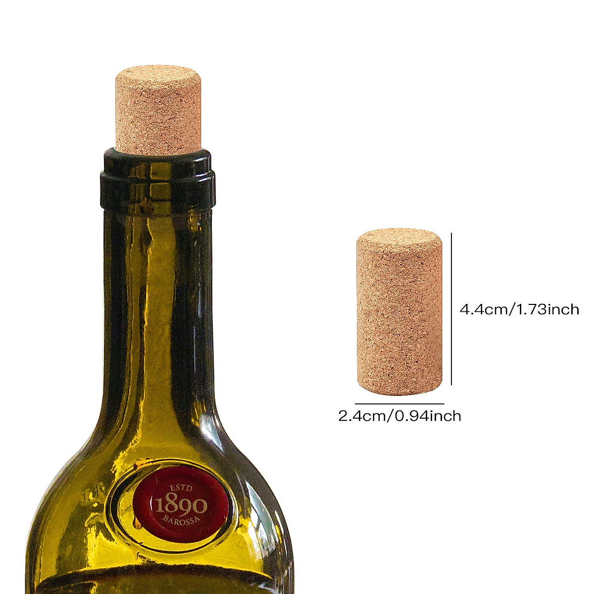 Lainrrew 30 Pcs Tapered Cork Plugs, Wooden Wine Bottle Cork Stoppers Wine Corks for Wine Beer Bottles(0.9 x 1.73")