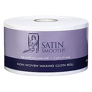 Satin Smooth Non-Woven Waxing Cloth Roll for Hair Removal, 3 in x 55 yards