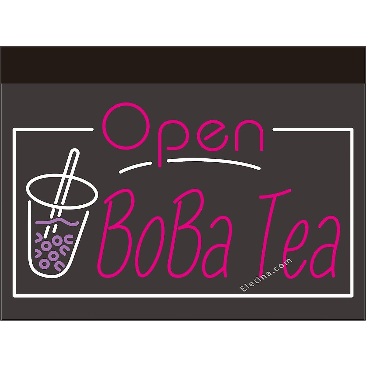 Bar Neon Light Sign Boba Tea. Open. Bubble Milk Tea St6-i4031 Lamp Neon Like Led Signs For Wall Decor