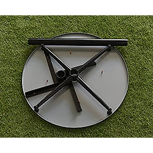 GWAREZ Modern Round Pub Table23.6-Inch Top Outdoor Metal Bar Height Table,Metal Frame Outdoor Indoor Furniture for Garden Balcony Backyard Pool Porch Lawn Living Room,Easy Assembly(29.5H, Brown)…