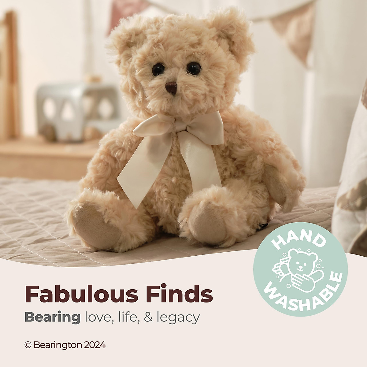 Bearington Collection Lil' Tate Teddy Bear 12 Inch Stuffed Animals & Teddy Bears - Stuffed Bears Plush - Vintage Teddy Bear