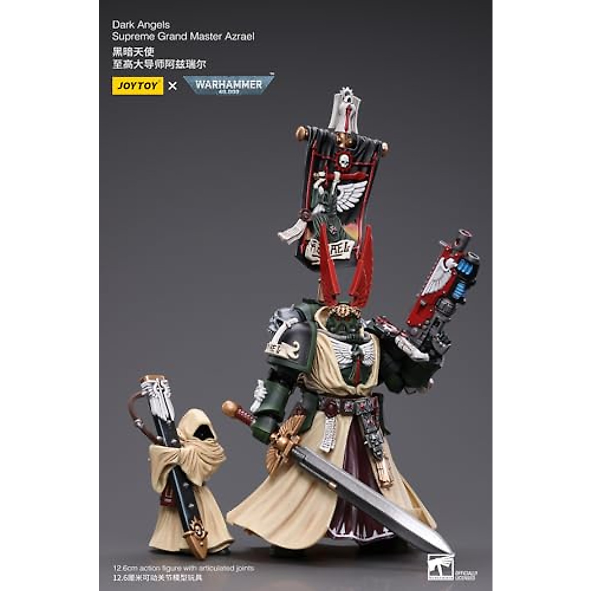 JoyToy Warhammer 40K Dark Angels Supreme Grand Master Azrael 1:18 Scale Action Figure