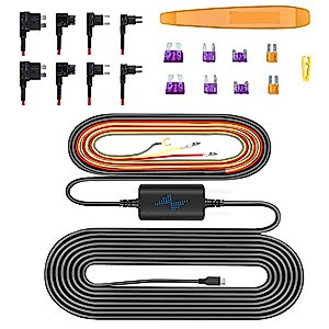 Type C Dash Cam Hardwire Kit for Arifayz Dual Dash Cam Q4 Front and Rear, Hardwire Kit Fuse for Dash Camera with Fuse Taps and Installation Tools, Low Voltage Protection for Dash Cam 11.5ft