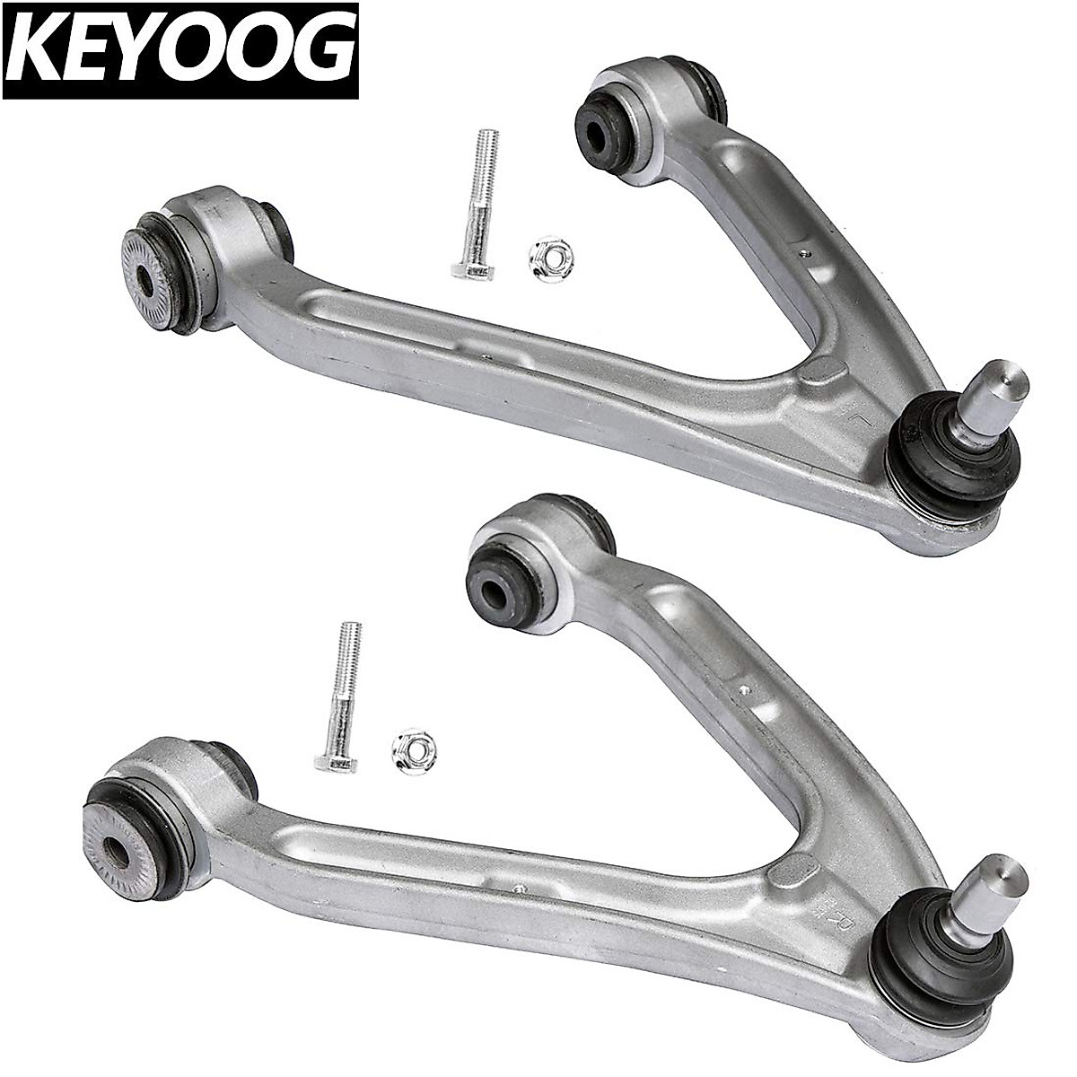 KEYOOG 2Pcs Left Right Front Upper Control Arm and Ball Joint Assembly Fit for 2006 2007 2008 2009 2010 Hummer H3 H3T K621675 K621676 Driver & Passenger Side Suspension