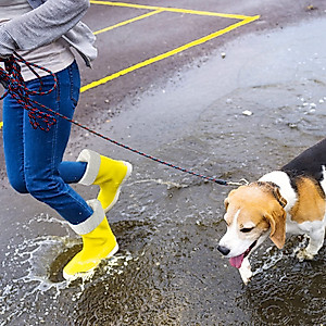 3 Pairs Rain Boot Socks Fleece Boot-liner with Knitted Cuff Long Thermal Fleece Socks for Rain Boots, Size 8-10 (Black, Grey, White)
